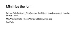 Minimize and Maximize the form.pptx