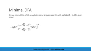 Minimizing DFA | PPT