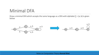 Minimizing DFA | PPT
