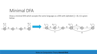 Minimizing DFA | PPT