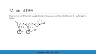 Minimizing DFA | PPT
