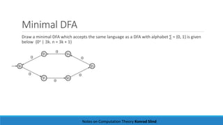 Minimizing DFA | PPT