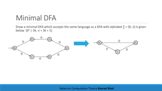 Minimizing DFA | PPT