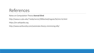 Minimizing DFA | PPT