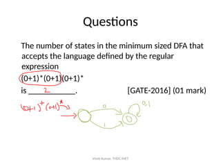 Minimizing DFA as described in the automata syllabus of engineering second year fir computer ...