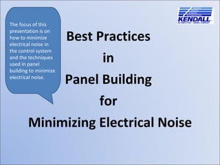 Minimizing electrical noise in panels | PPT