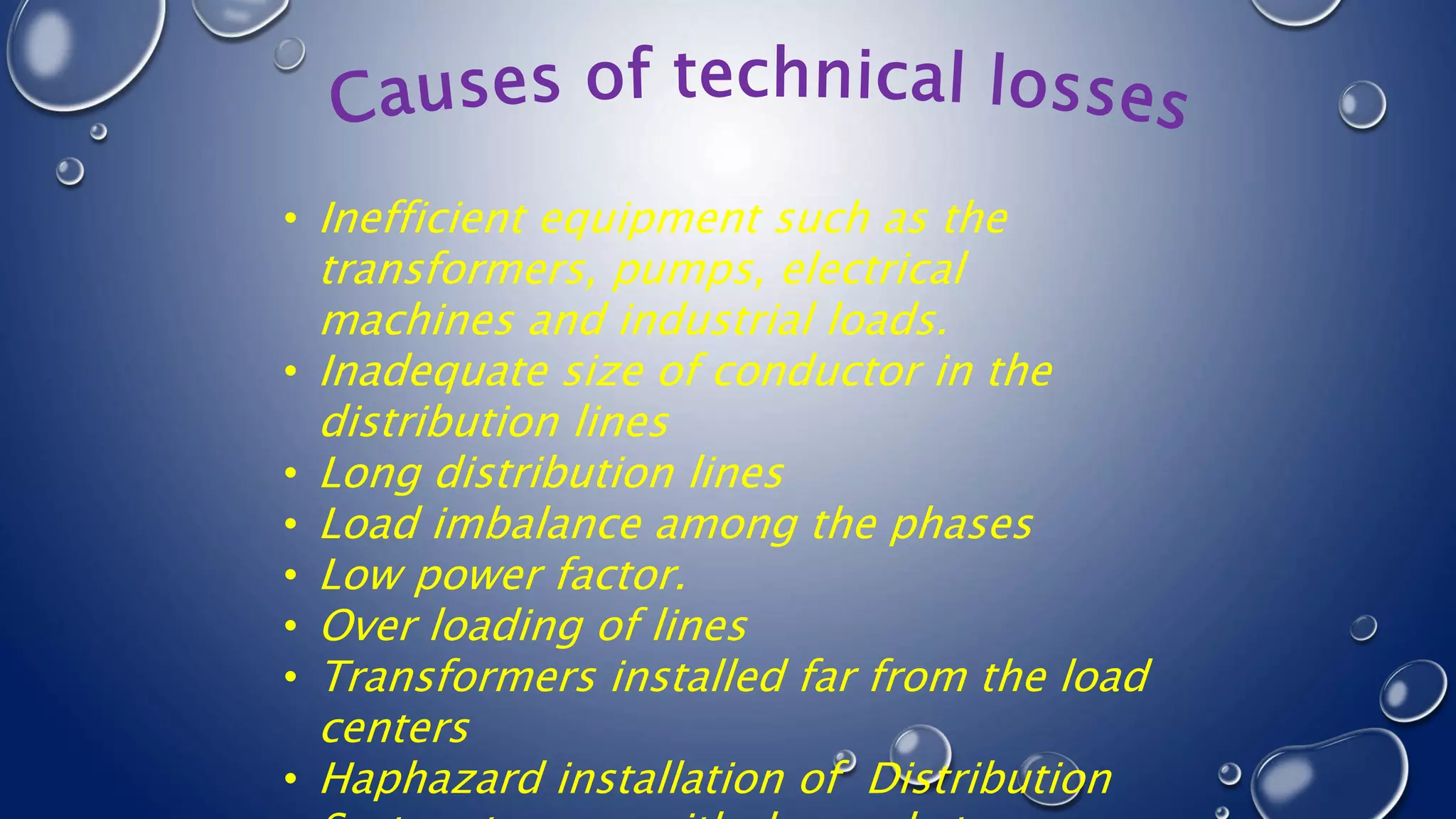 Minimizing losses in power distribution system | PPTX