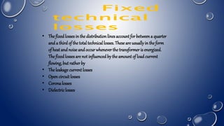 Minimizing losses in power distribution system | PPTX