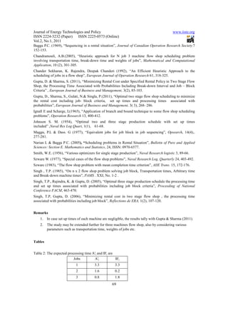 Minimizing rental cost under specified rental policy in two stage flowshop set up time ...