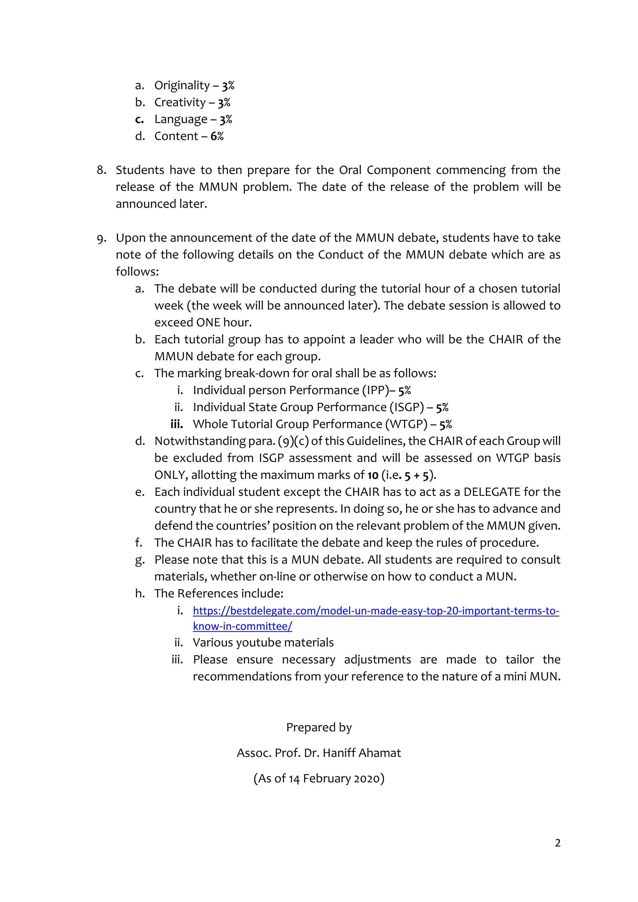 Mini model UN (Instructions) | PDF | Political Issues & policy | Politics