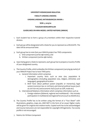 Mini model UN (Instructions) | PDF