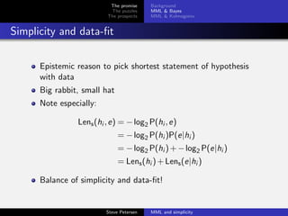 Minimum message length, simplicity, and truth | PDF | Databases | Computer Software and Applications