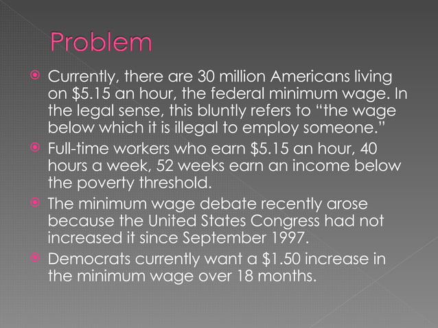 Minimum Wage Powerpoint | PPT