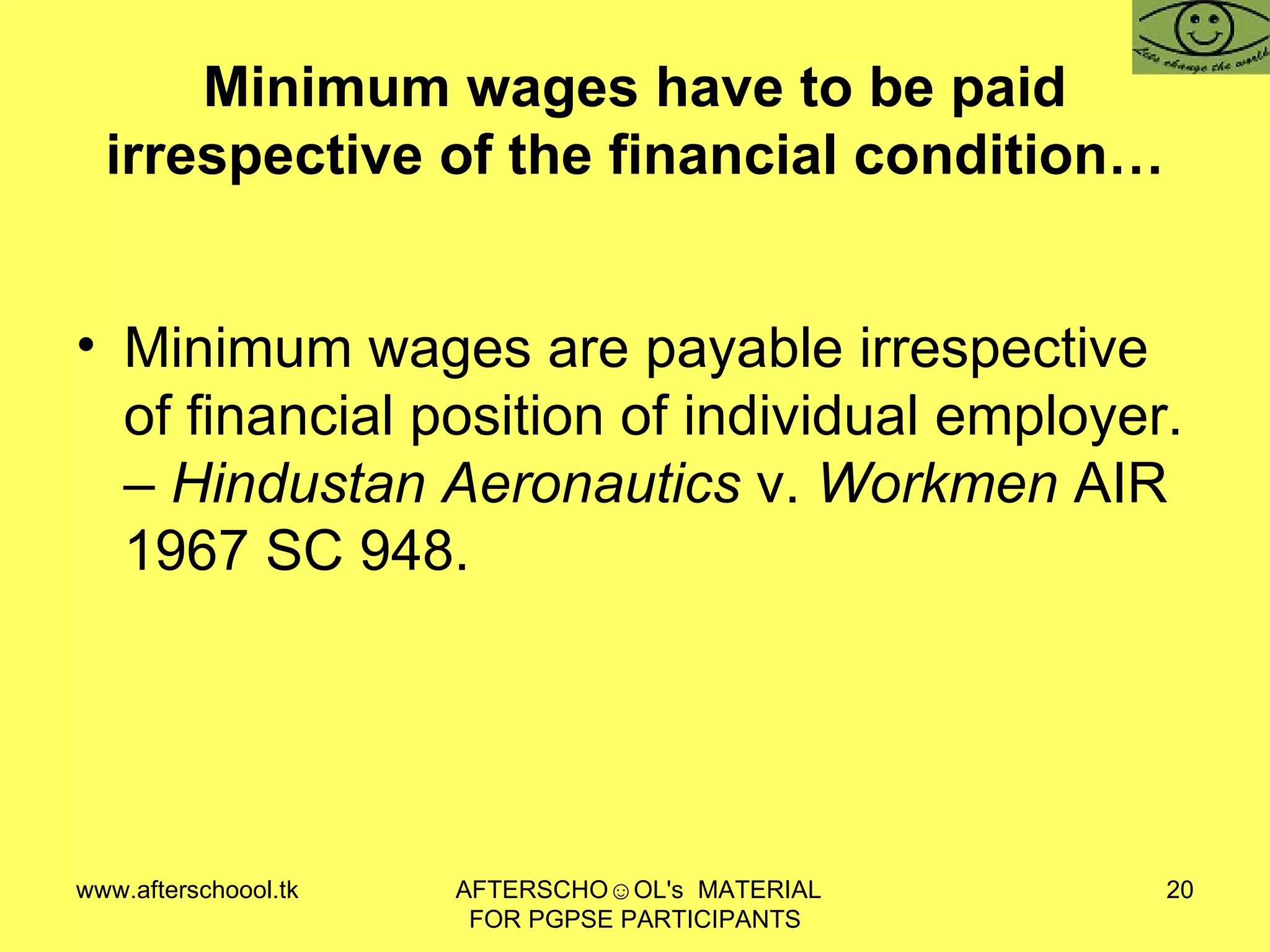 Minimum Wages Act, 1948 | PPT