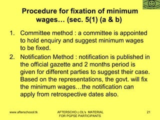 Minimum Wages Act, 1948 | PPS