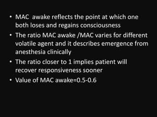 Minimum alveolar concentration (mac) | PPTX