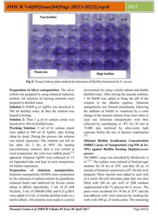 Minimum biofilm eradication concentration (mbec) assay of silver and ...