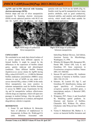 Minimum biofilm eradication concentration (mbec) assay of silver and ...
