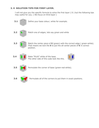 Minimum Formula For 3X3X3 Rubik Cube Solution Part Last Layer Permutation PDF Puzzles Early ...