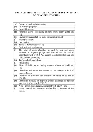 Minimum line items | DOC