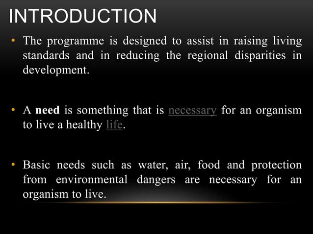 Minimum Need's Programme, Presented By Mohammed Haroon Rashid | PPTX