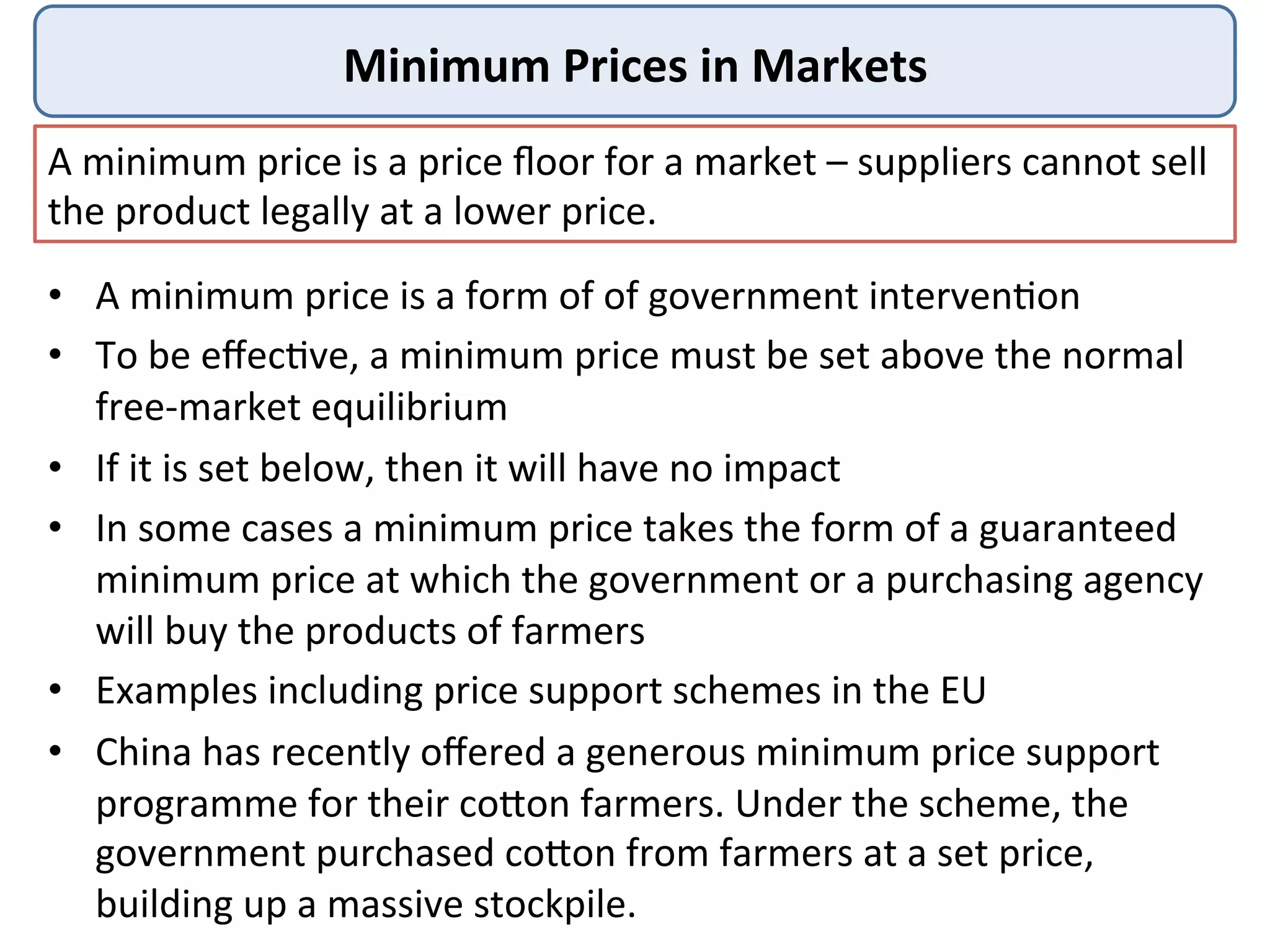 Minimum prices | PDF