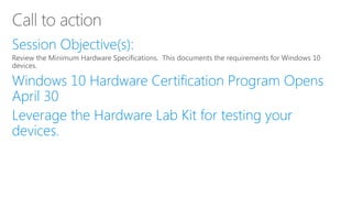 Windows 10 Minimum Hardware Specification | PPT