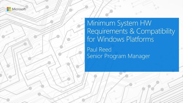 Windows 10 Minimum Hardware Specification