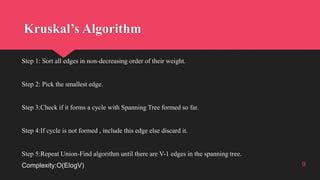 Minimum spanning tree | PPTX