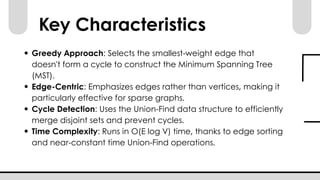 Minimum Spanning Tree in design and analysis | PPT