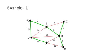 Minimum spanning tree (mst) | PPTX