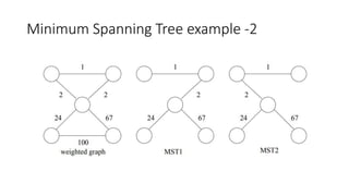 Minimum spanning tree (mst) | PPTX