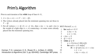 Minimum Spanning Tree (MST), Kruskal's algorithm and Prim's Algorithm ...