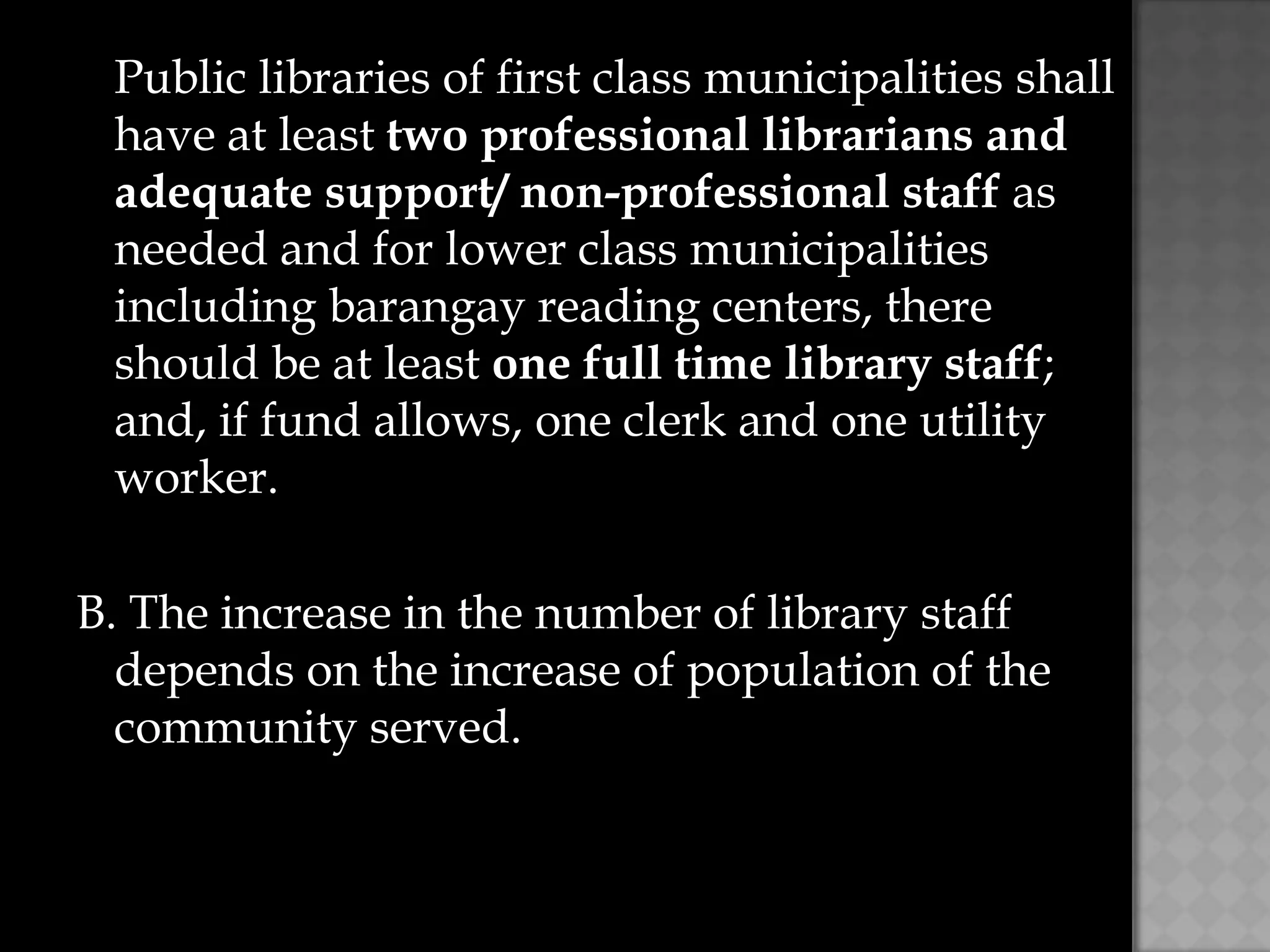 Minimum standards for philippine public libraries | PPTX