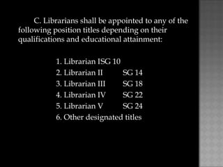 Minimum standards for philippine public libraries | PPTX