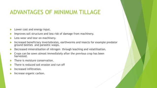 What is meant by Minimum tillage | PPTX | Agriculture | Industries