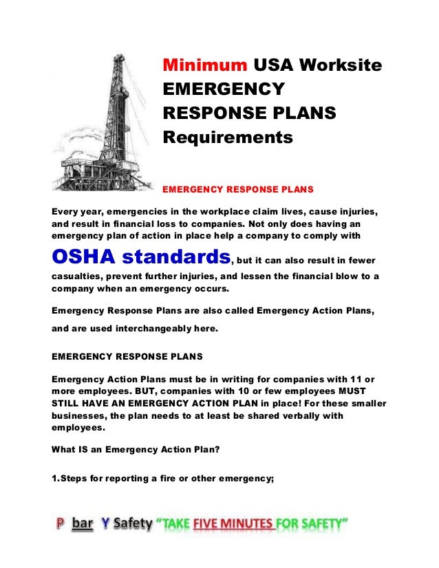 Minimum Usa Worksite Emergency Response Plans Requirements minimum-usa-worksite-emergency-response-plans-requirements