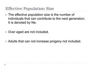 Minimum viable population and Effective population number | PPTX