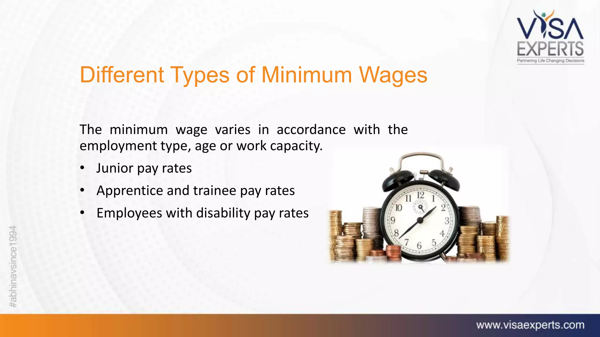 Minimum Wage in Australia | PPTX