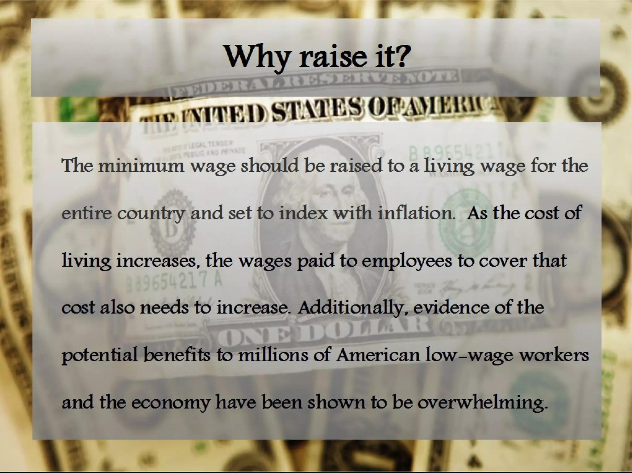 Raising the minimum wage | ODP