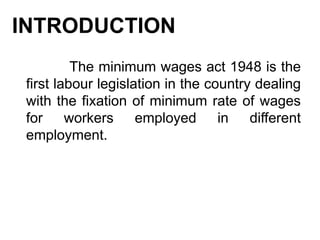 Minimum wages act | PPT