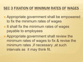 Minimum wages act aartisinghipem | PPTX