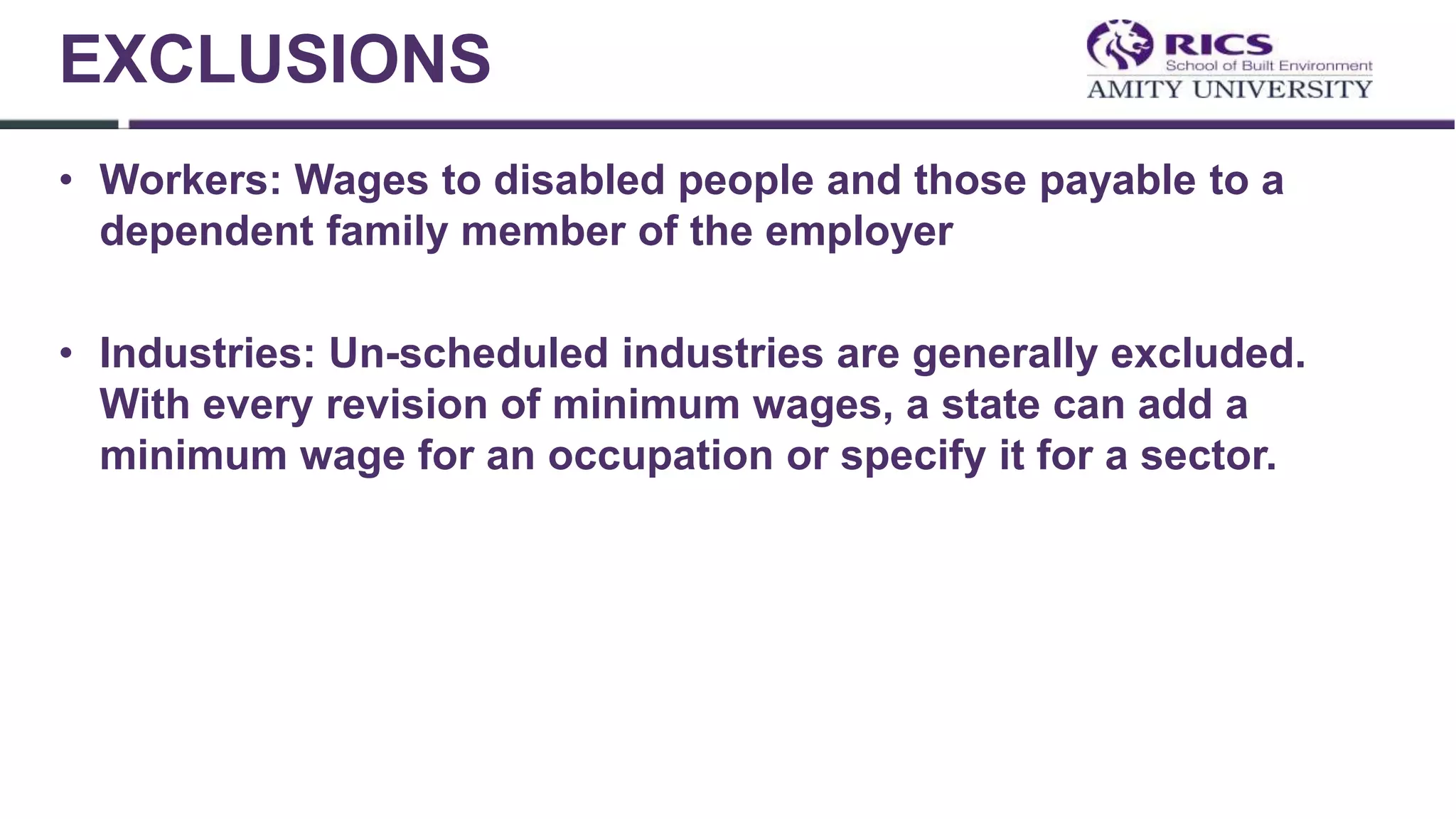 Minimum wages act | PPTX