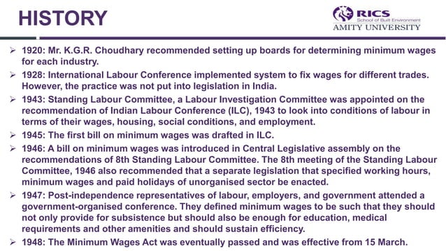 Minimum wages act | PPTX | Economy | Business and Finance