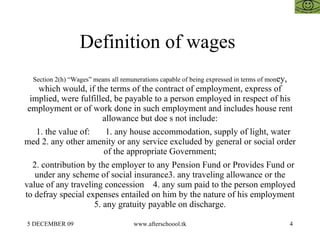 Minimum Wages Act 1948 | ODP