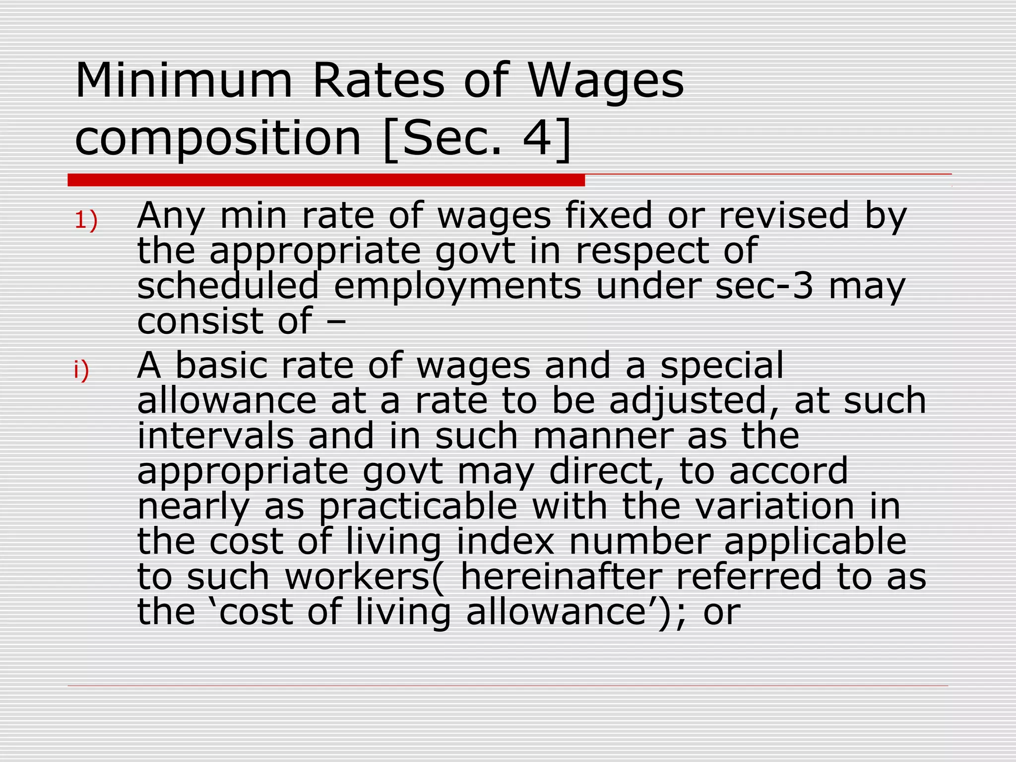 Minimum wages act, 1948 | PPT
