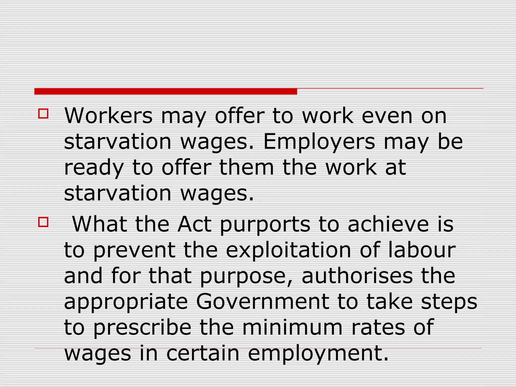 Minimum wages act, 1948 | PPT