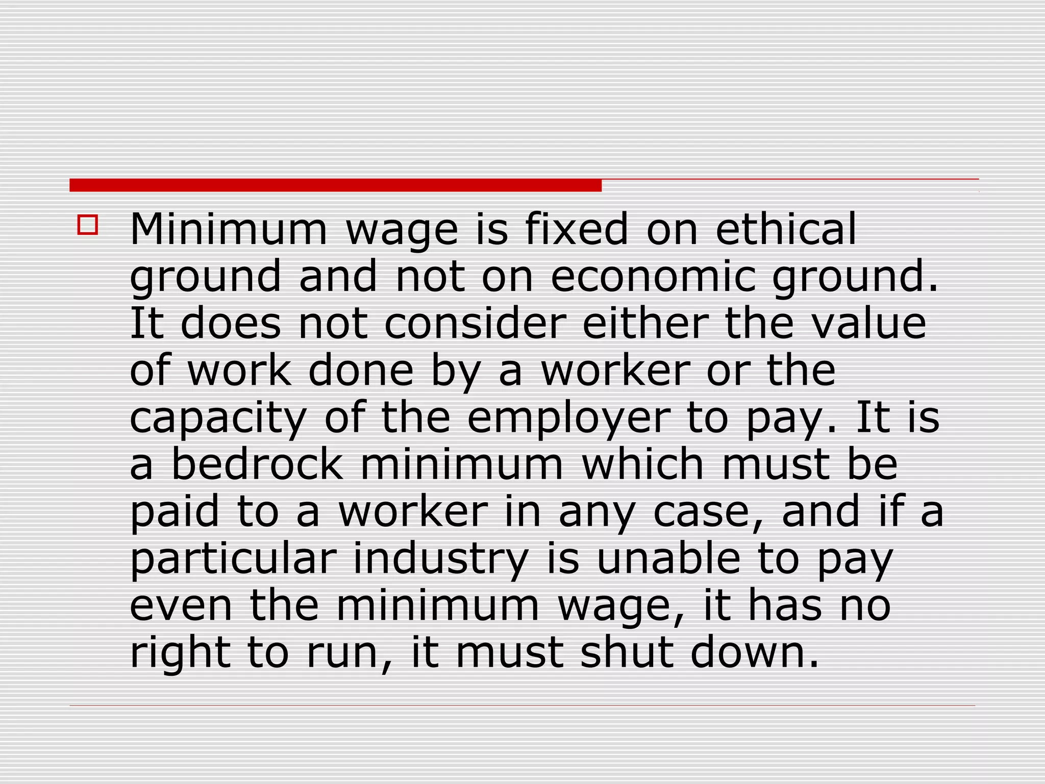 Minimum wages act, 1948 | PPT