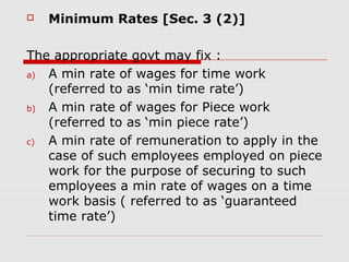 Minimum wages act, 1948 | PPT