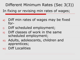 Minimum wages act, 1948 | PPT